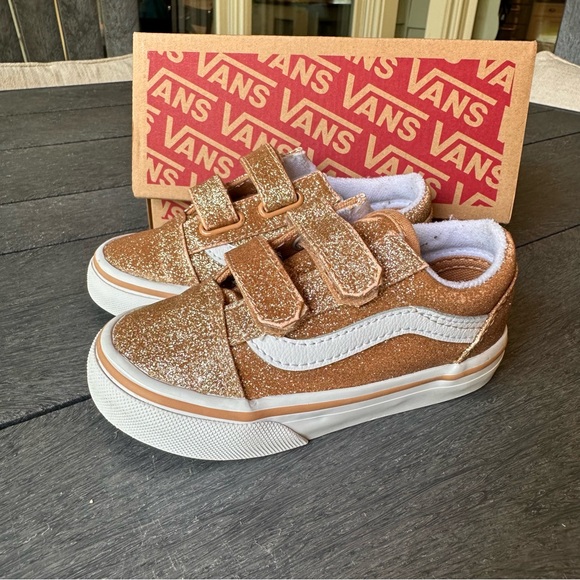 Vans | Shoes | Vans Old Skool V Nwt Brown And White Sneakers With ...